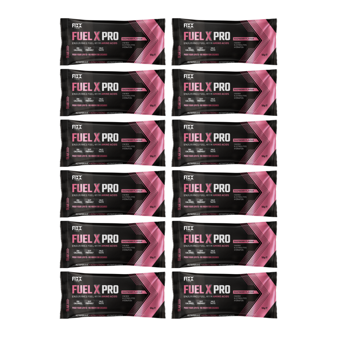 FUEL X PRO 55G SACHET BOX of 12 RASPBERRY - Fixx Nutrition