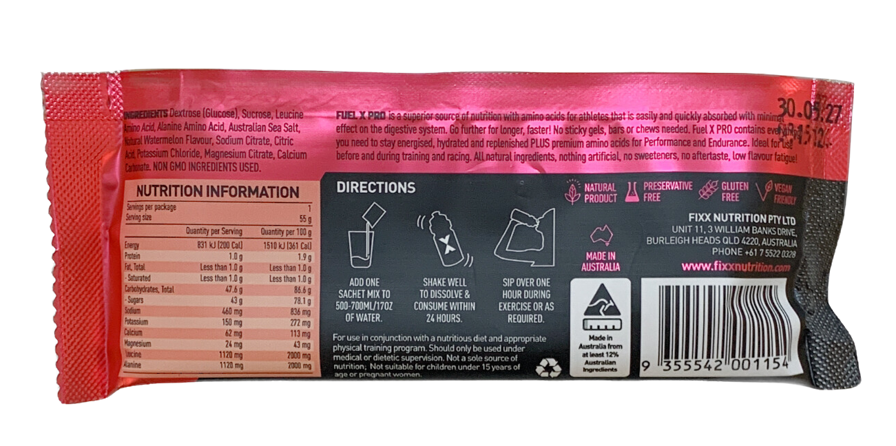 FUEL X PRO 70 SCOOP BULK BAG WATERMELON - Fixx Nutrition