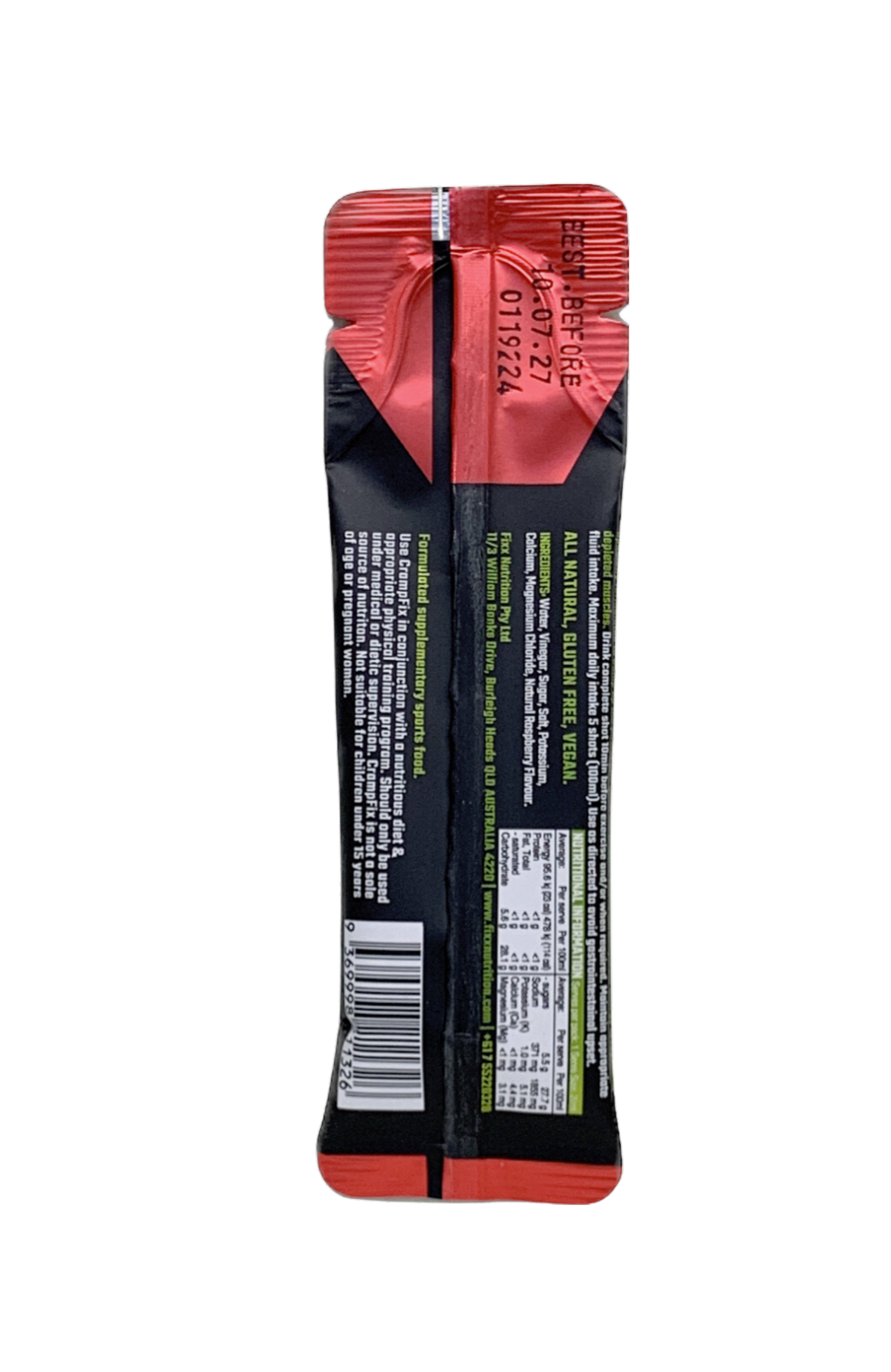 CRAMPFIX 20ML SHOT RASPBERRY - Fixx Nutrition